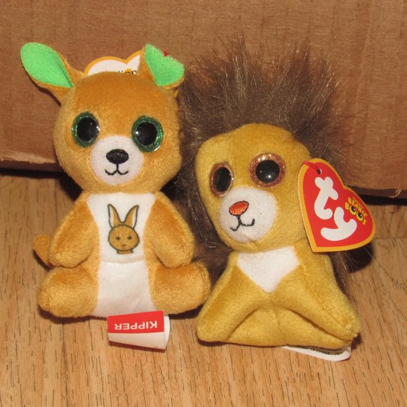 Toys | Ty Beanie Babies Happy Meal Mini Kippers Kangaroo Louie Lion ...